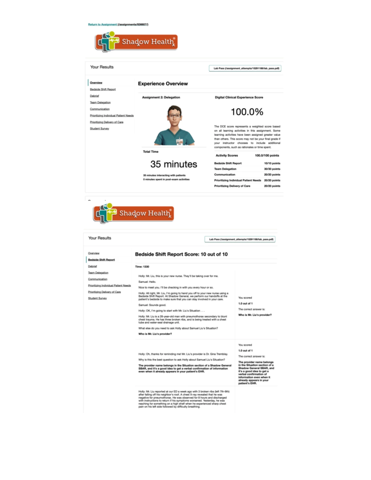 Shadow Health - Patricia Young - Infection - Subjective Flashcards ...