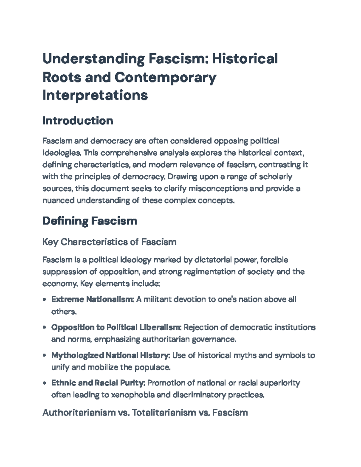 Understanding Fascism: Historical Roots and Modern Context Analysis ...