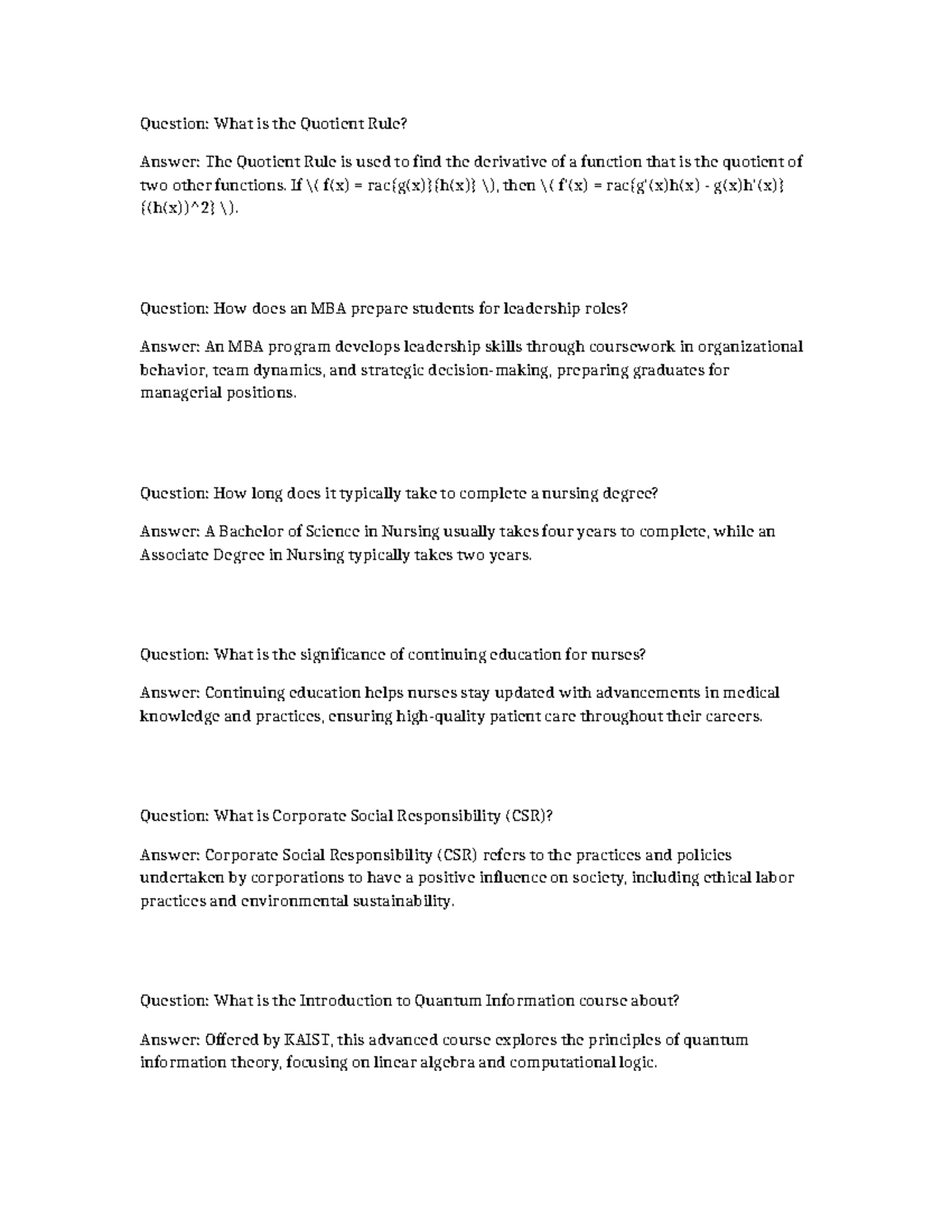 Remissibility morthwyrtha godlet - Question: What is the Quotient Rule ...