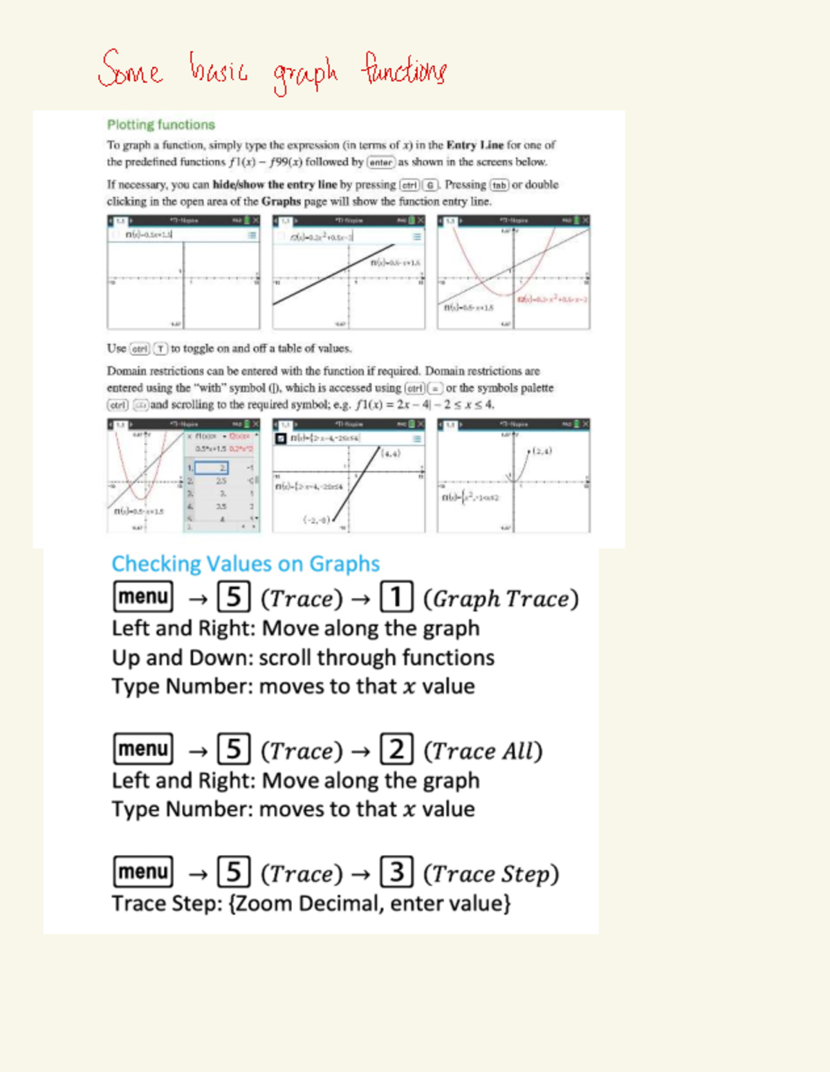 Graphing-CAS - Graphing on a CAS - Some basic graph functions - Studocu