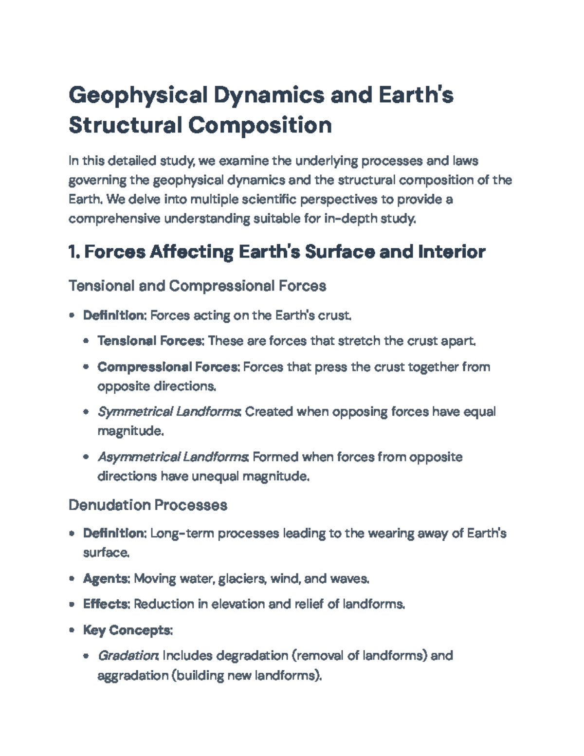 Geophysical Dynamics & Structural Composition of Earth: A Detailed ...