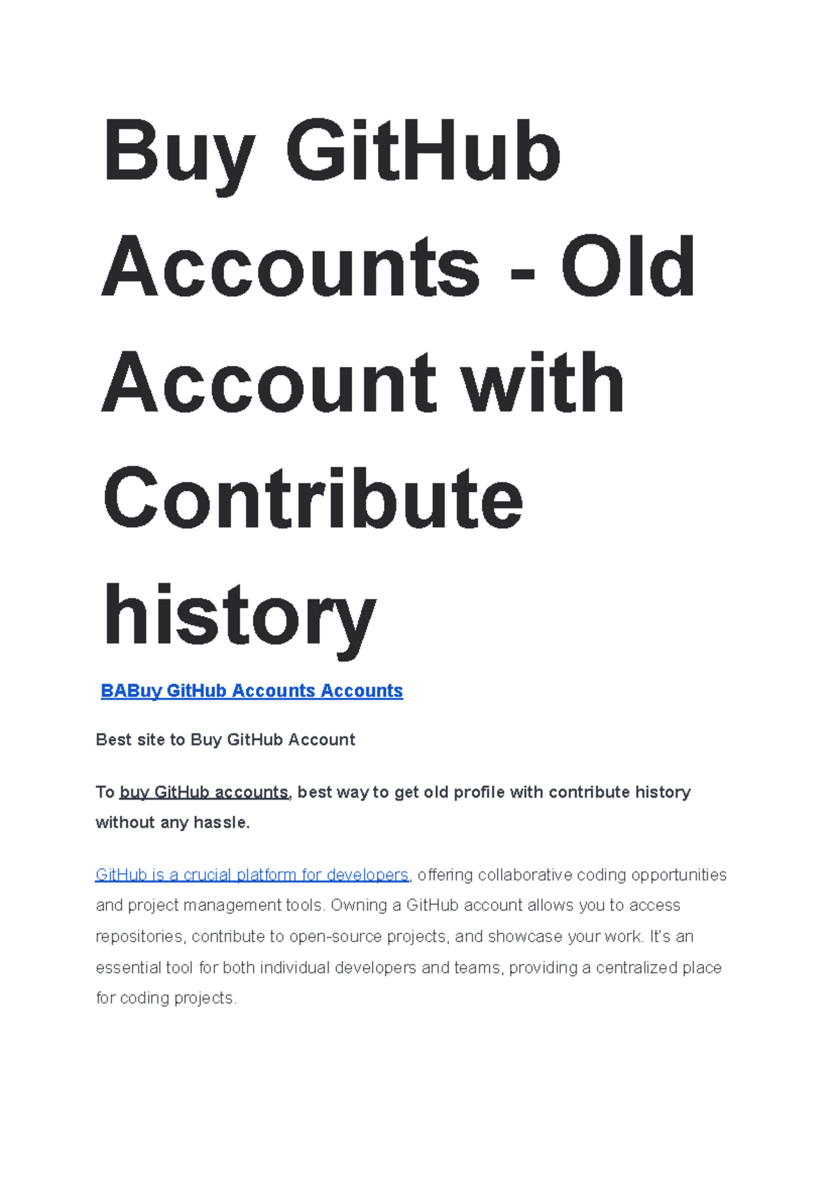 Buy Git Hub Accounts - Old Account with Contribute history - Buy GitHub ...