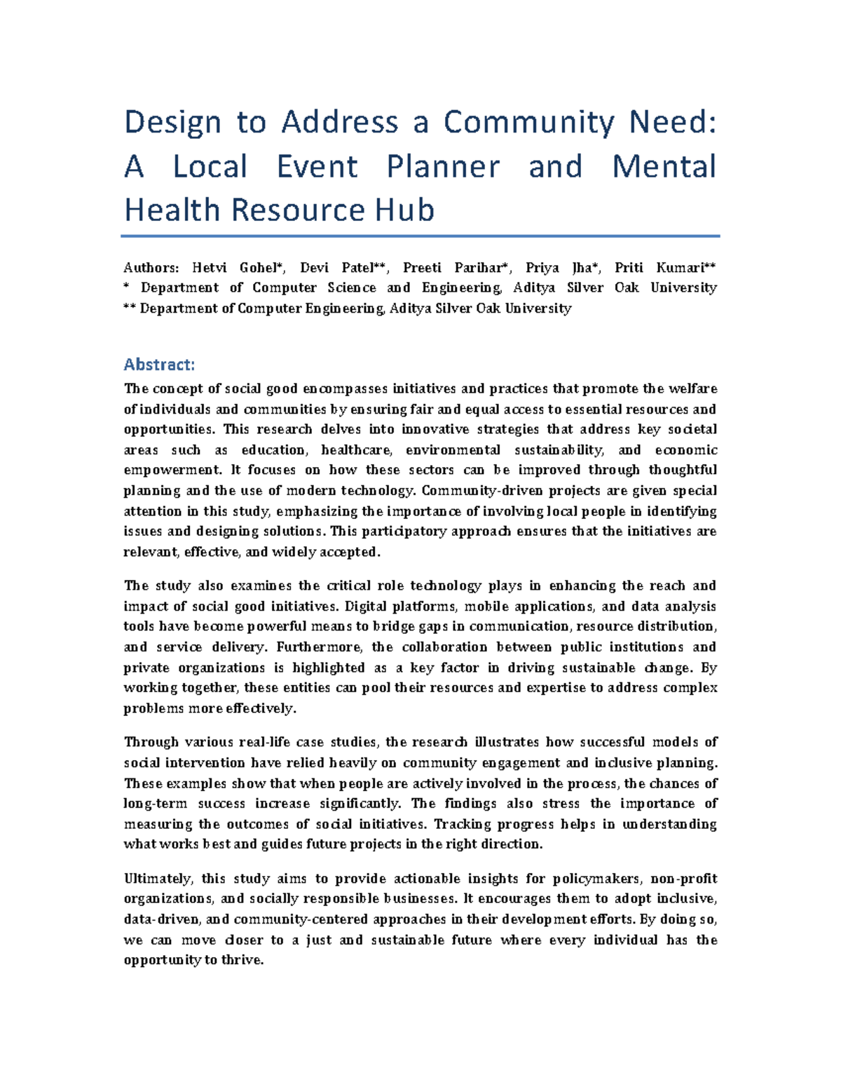Designing Local Event Planners for Community Engagement and Mental ...