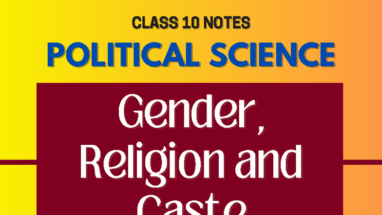 693496500 Gender Religion and Caste Prashant Kirad - CLASS 10 ...