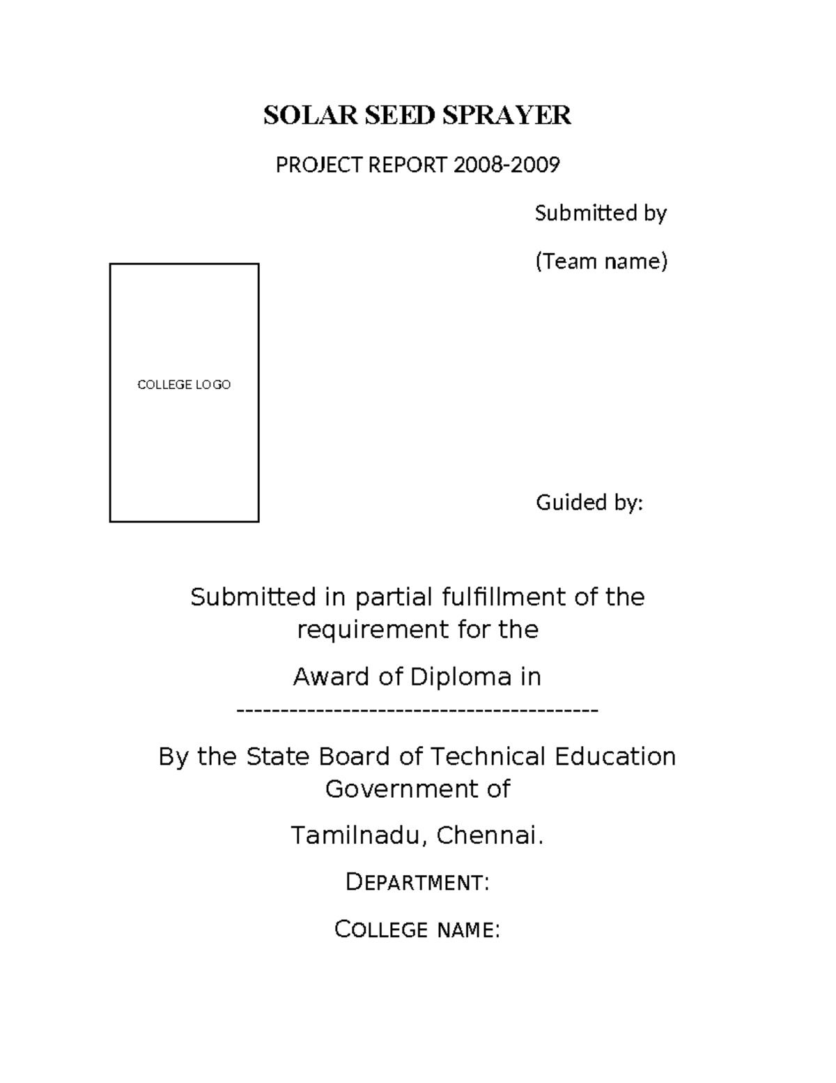 1. Solar SEED Sprayer ( Report) - SOLAR SEED SPRAYER PROJECT REPORT ...