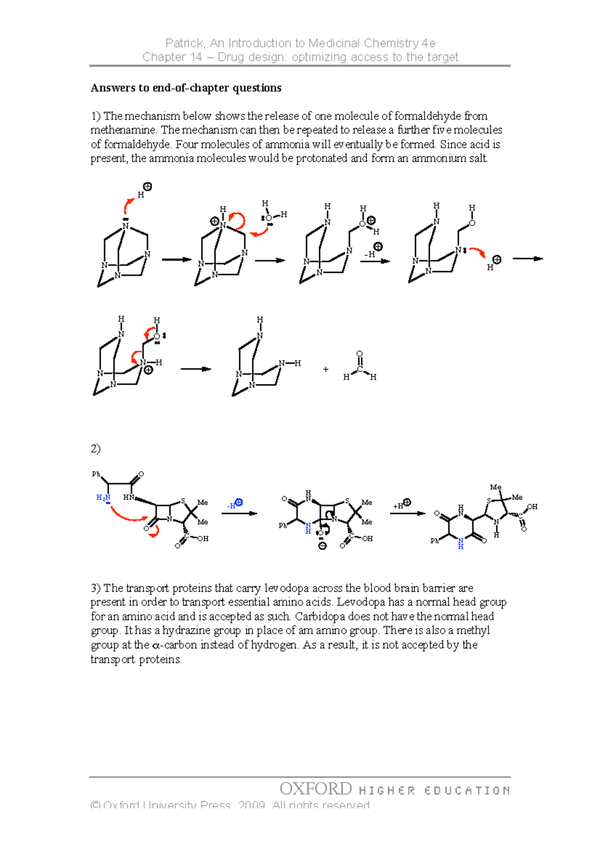 Chapter 14 Answers - Chapter 14 – Drug design: optimizing access to the ...