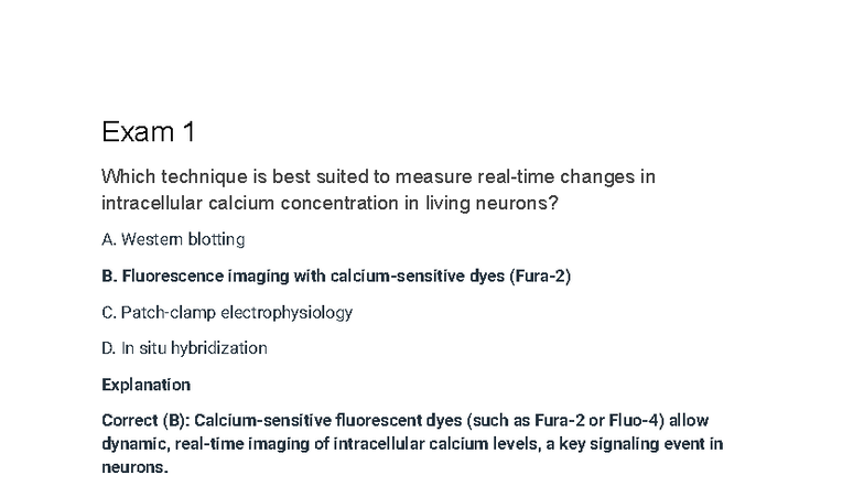 Neuroscience 101: Exam 1 Preparation on Key Concepts & Mechanisms - Studocu
