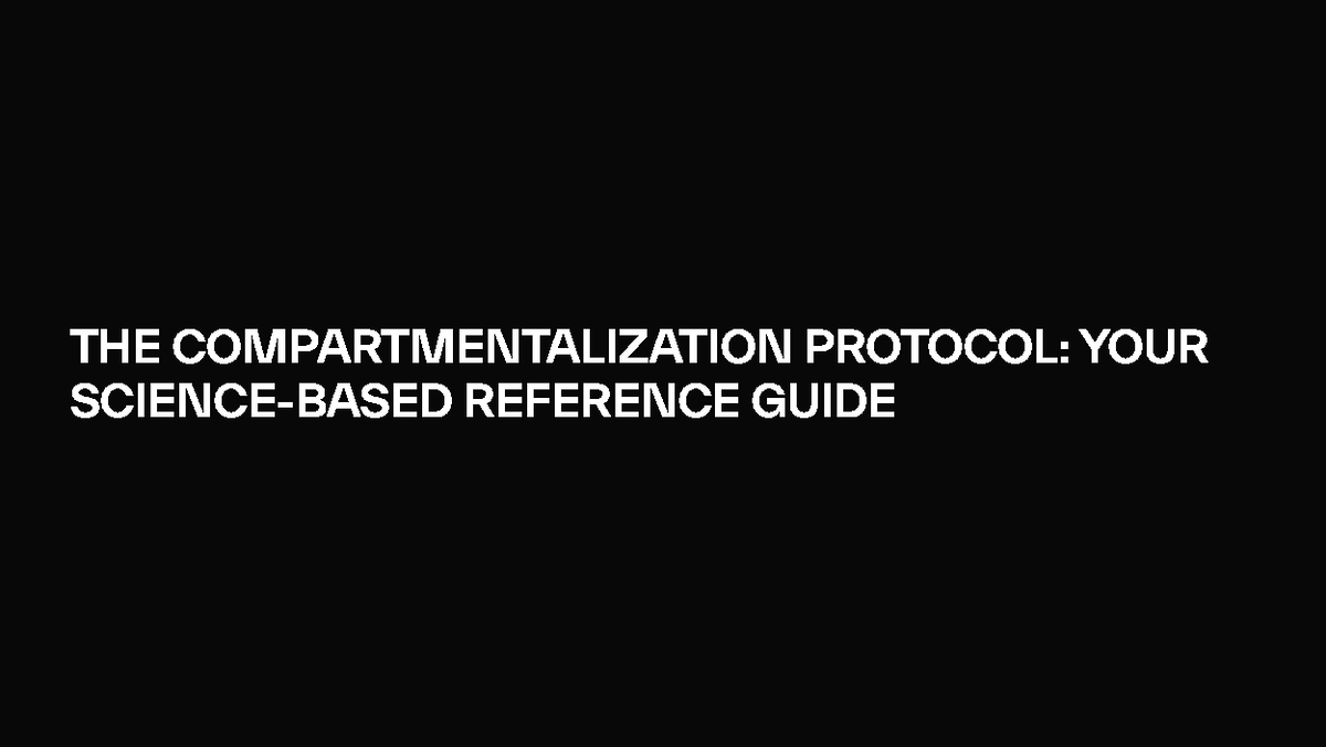 Compartmentalization Protocol: Managing Preoccupation in Stressful ...