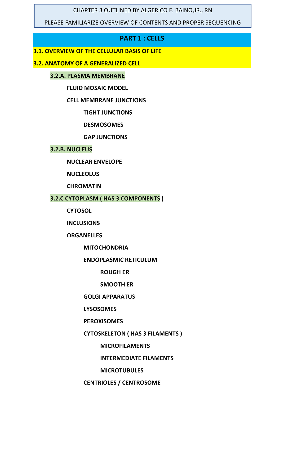 Chapter 3: Overview of cells and tissues in human anatomy - Studocu