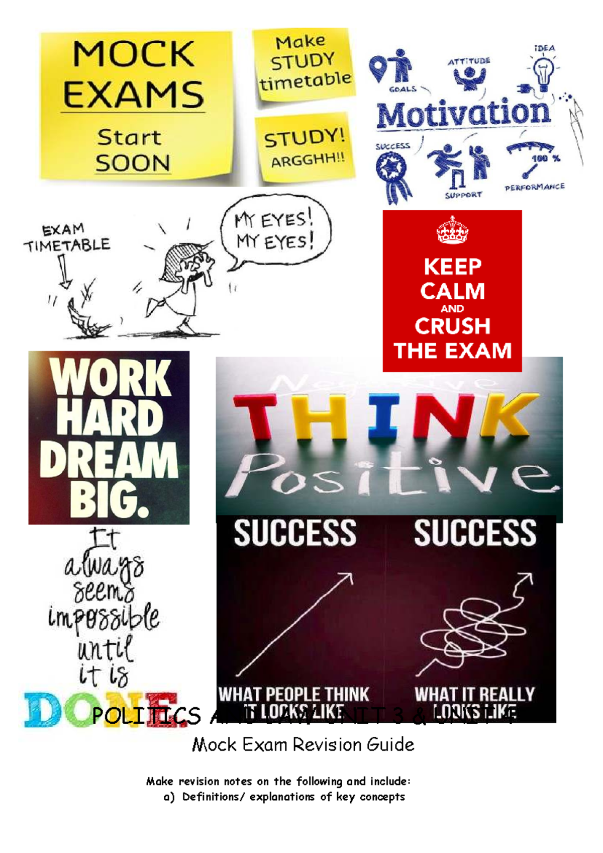 POLITICS AND LAW UNIT 3 & 4 Mock Exam Revision Guide - Studocu
