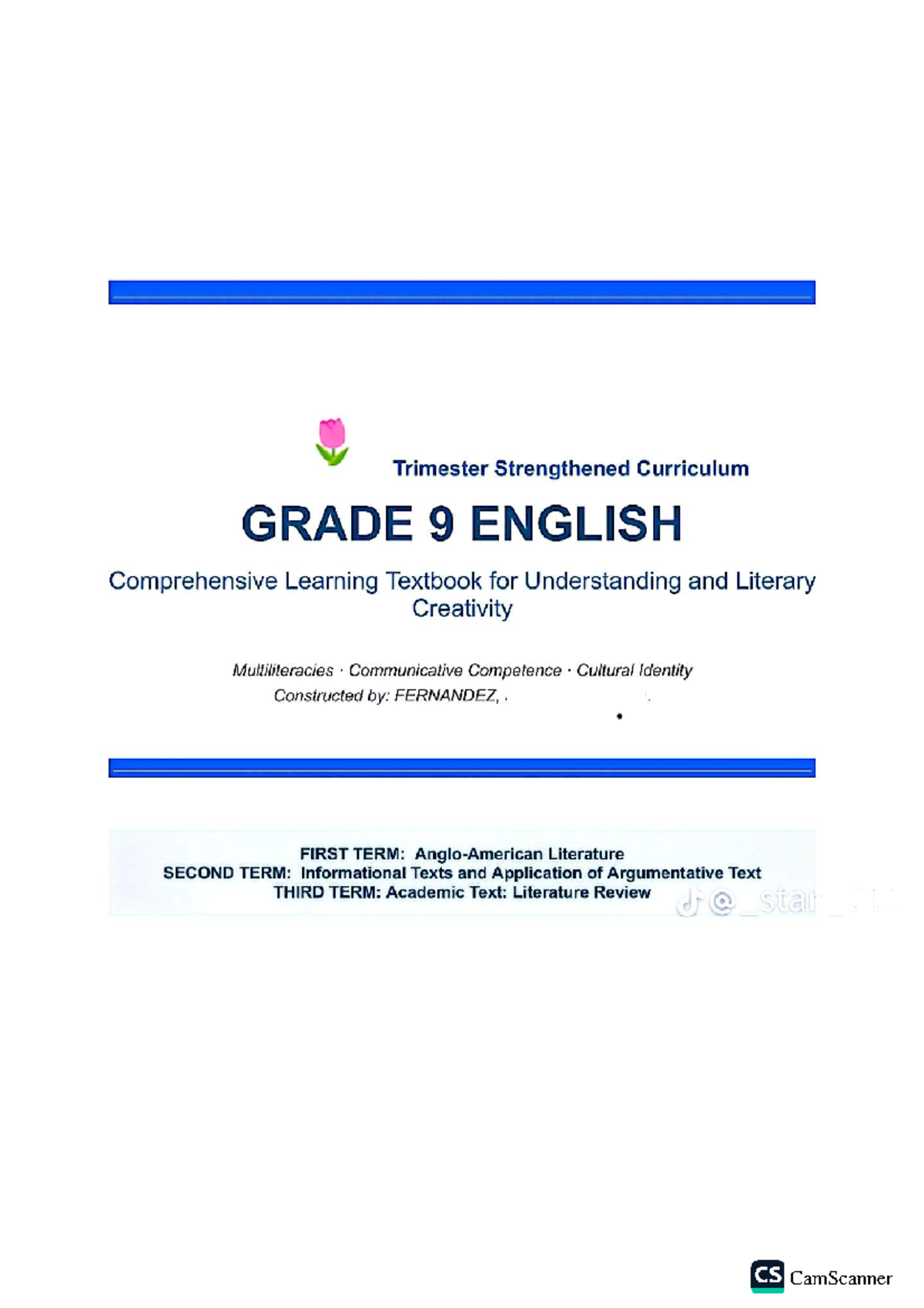 GRADE 9 ENGLISH CS: Comprehensive Learning Textbook for Literary ...