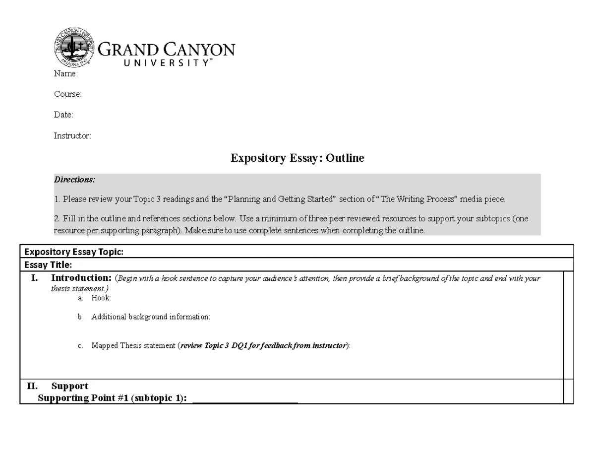 UNV-104 Expository Essay Outline: Traits of Effective Leaders - Studocu