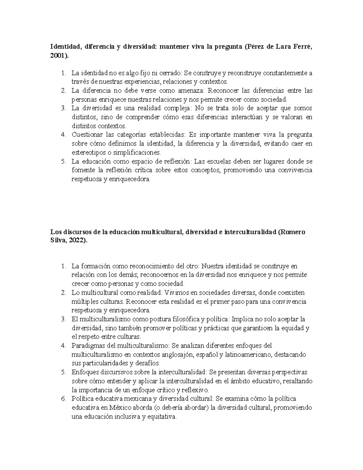 Identidad y Diversidad en la Educación Multicultural (EDU 101) - Studocu