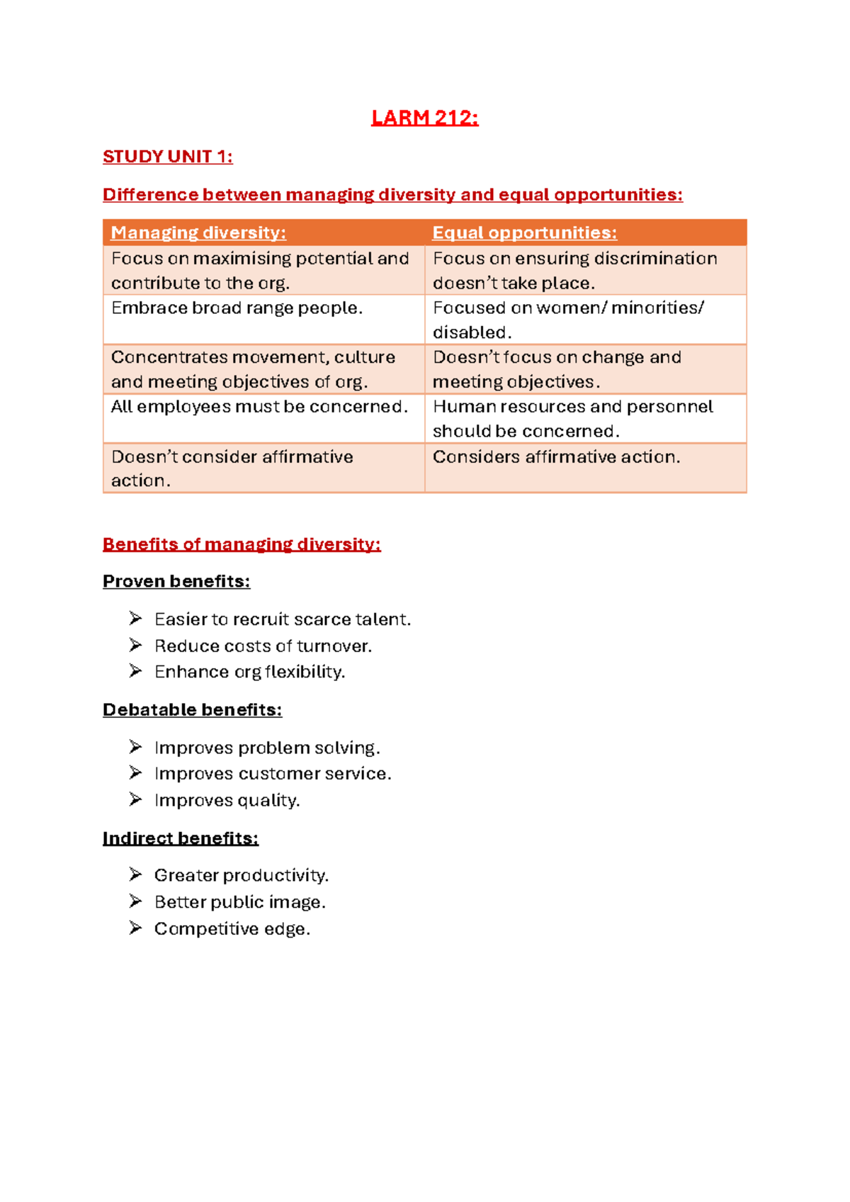 LARM 212 notes to study - LARM 212: STUDY UNIT 1: Difference between ...