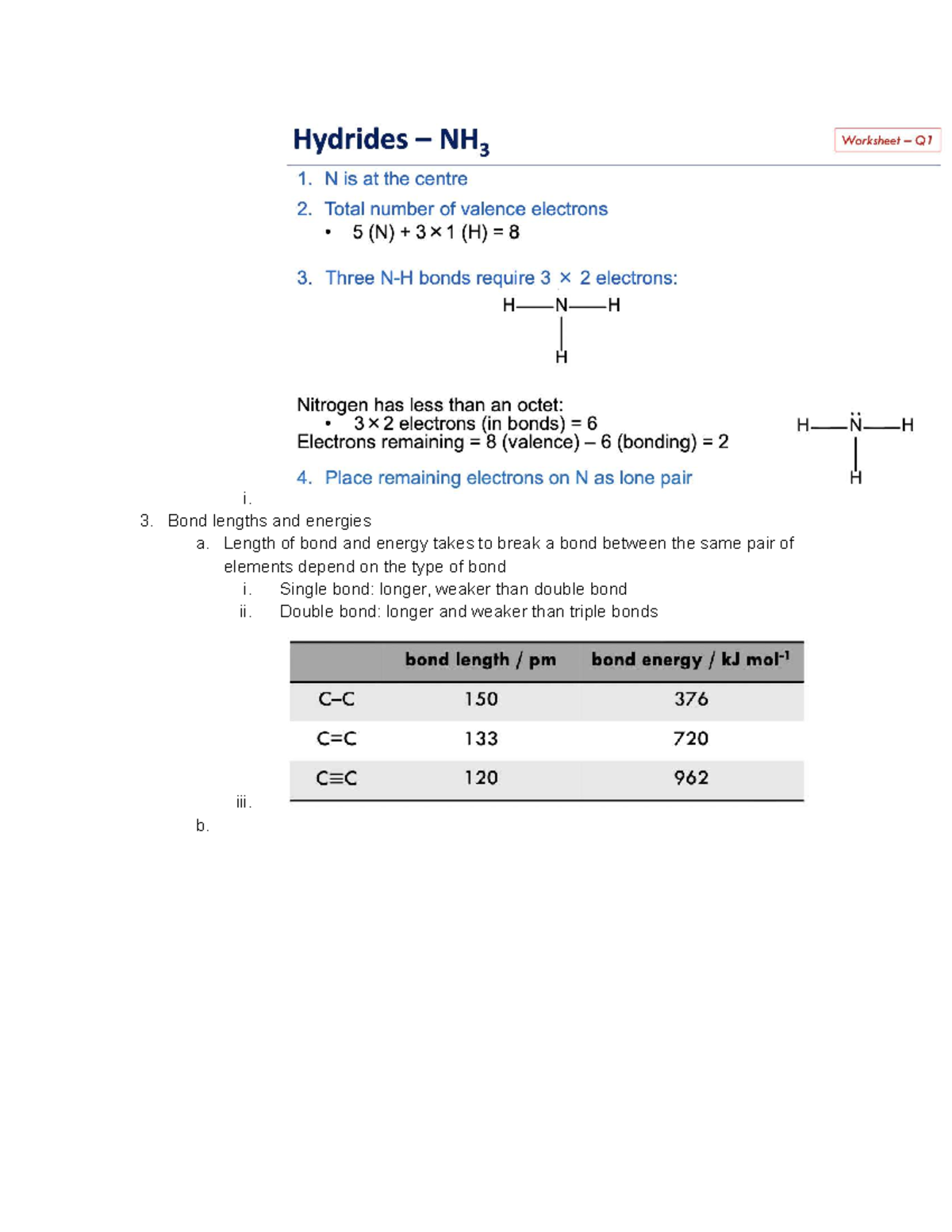 Lecture Notes on Bonding and Resonance Concepts - Studocu