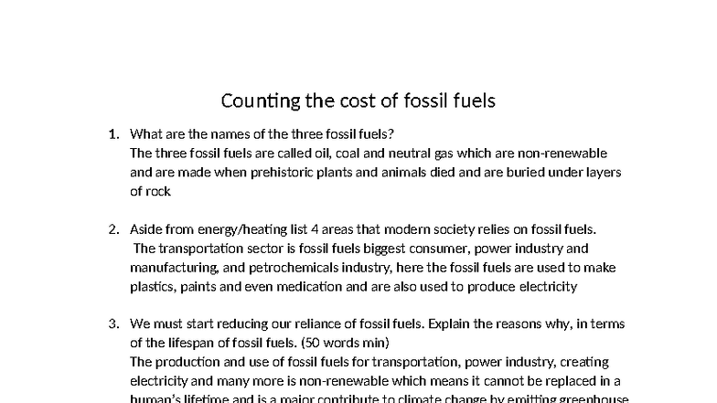 Counting the Cost of Fossil Fuels: Environmental Technology Insights ...