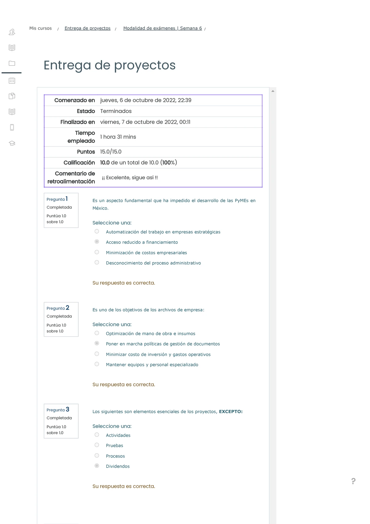 Entrega de proyectos examen semana 2 - Entrega de proyectos 1. Mis ...