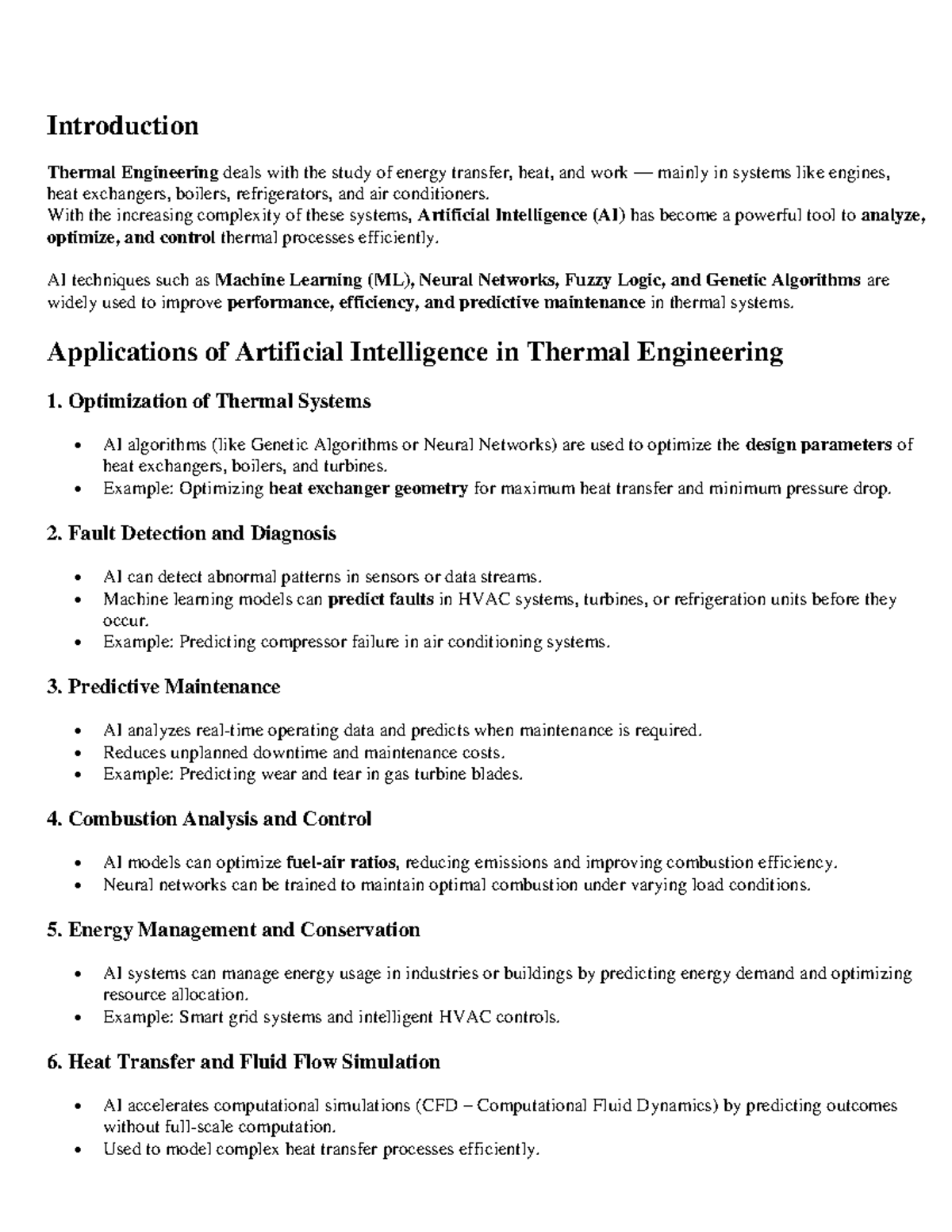 AI in Thermal Engineering: Applications & Challenges (Module 4) - Studocu