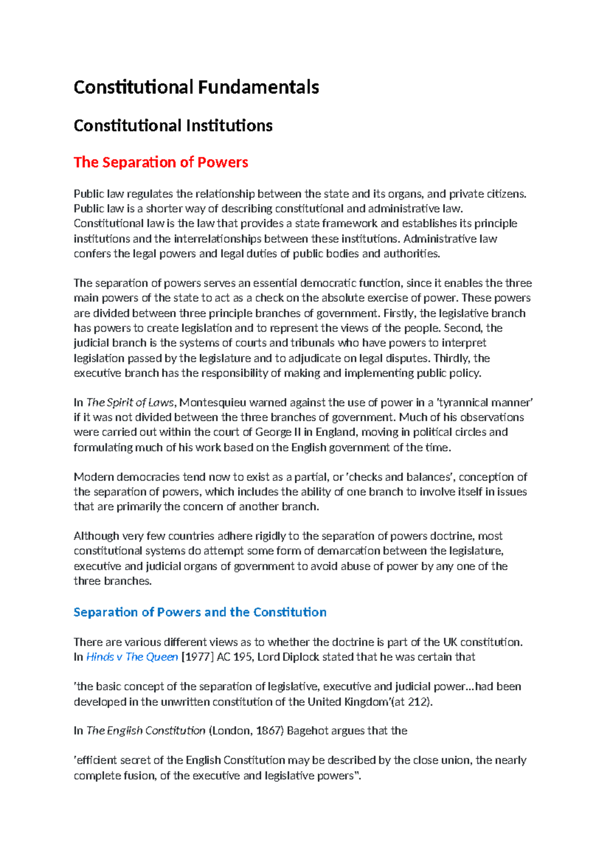 Constitutional Fundamentals - Constitutional Fundamentals ...
