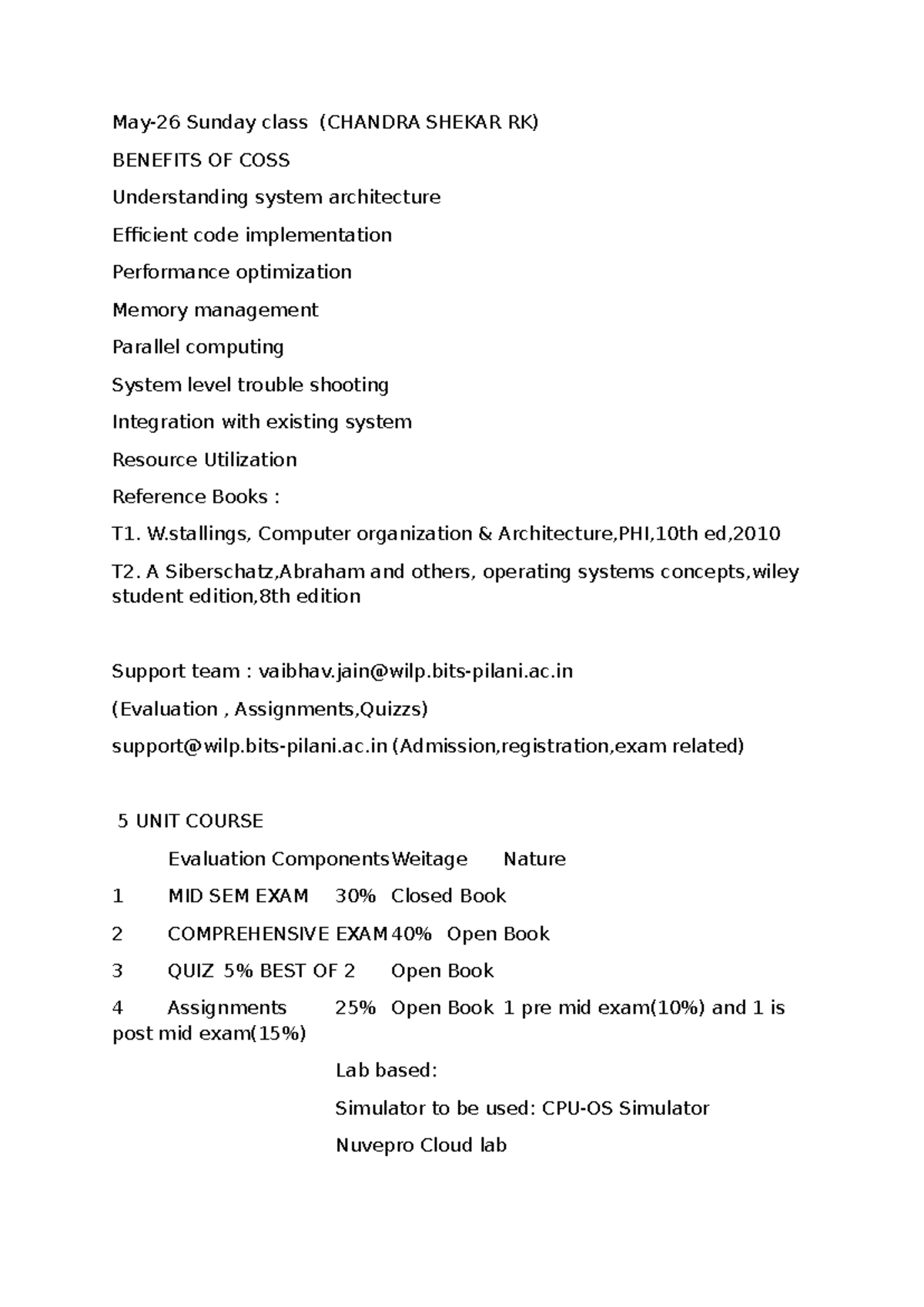 COSS - Benefits of System Architecture and Performance Optimization ...