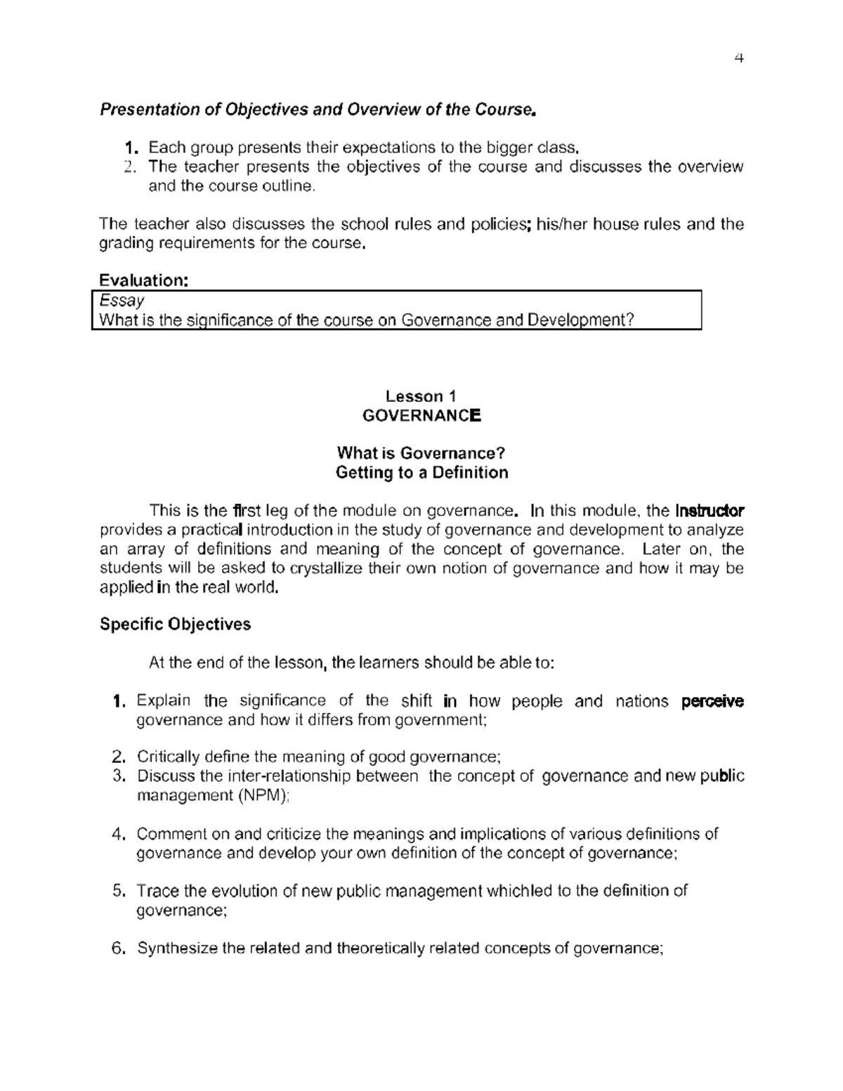 Module 1: Governance 2 - The Role of Local Government in Development ...