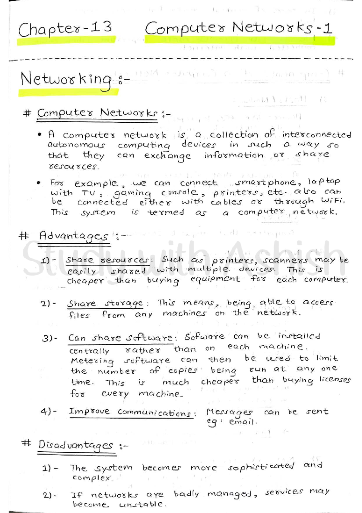 Computer Networks 1: Overview and Key Concepts - Studocu
