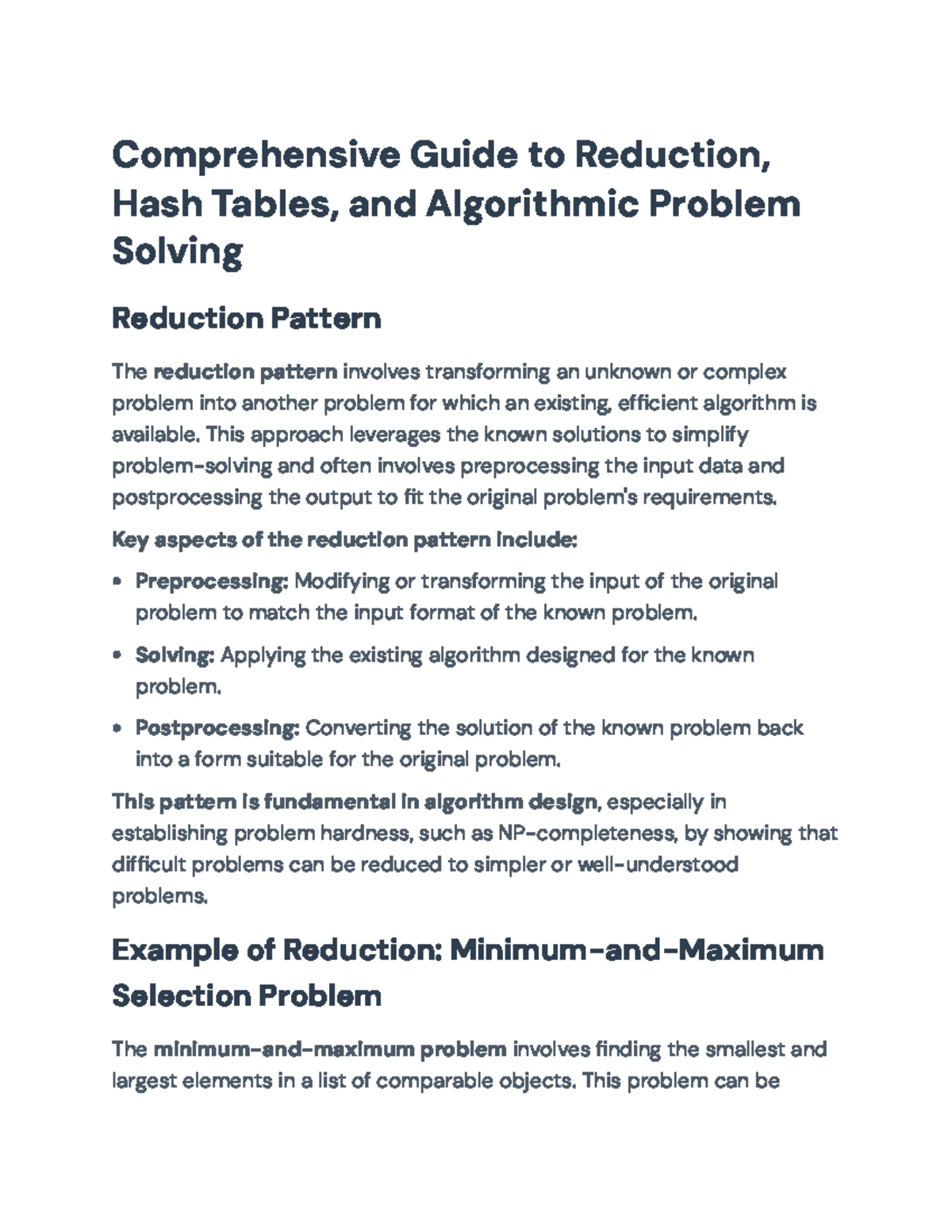 Algorithmic Problem Solving: Hash Tables & Reduction Patterns Guide ...