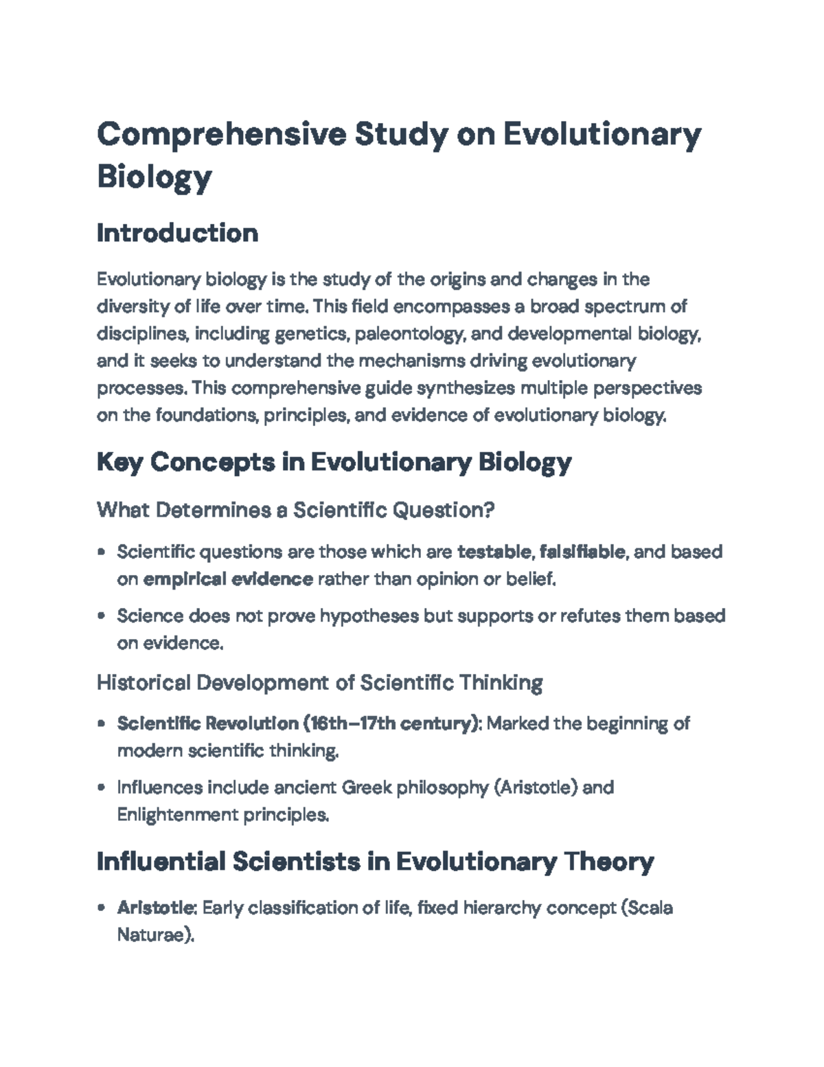 Comprehensive Guide on Evolutionary Biology: Mechanisms & Evidence ...