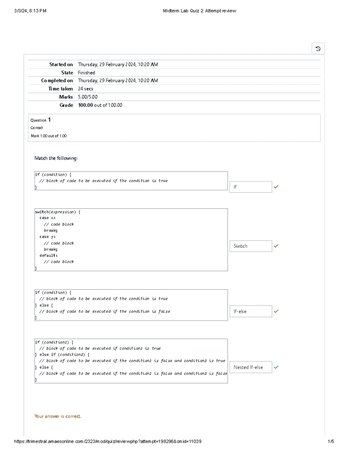 Prelim Quiz and Lab Quiz 1&2 Com Prog 2 Stef - PRELIM QUIZ NO. Started ...