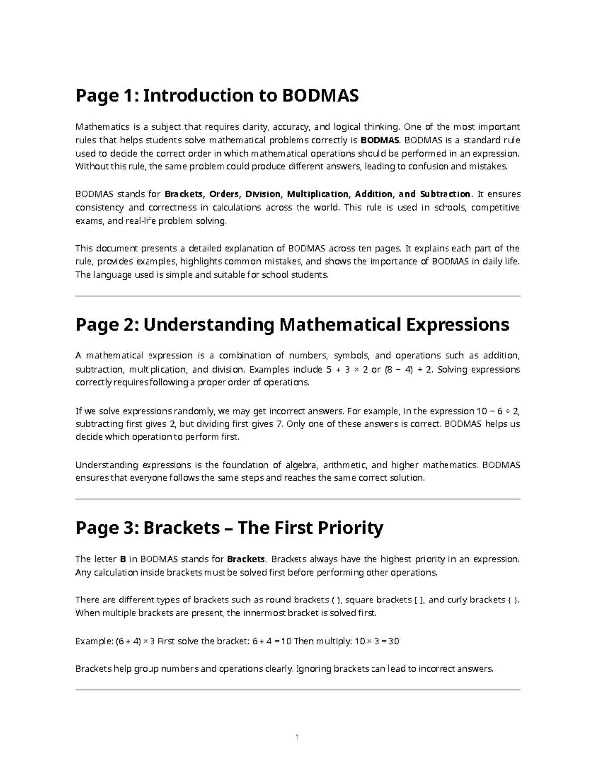 BODMAS Explained: A Comprehensive Guide for 6969 Students - Studocu