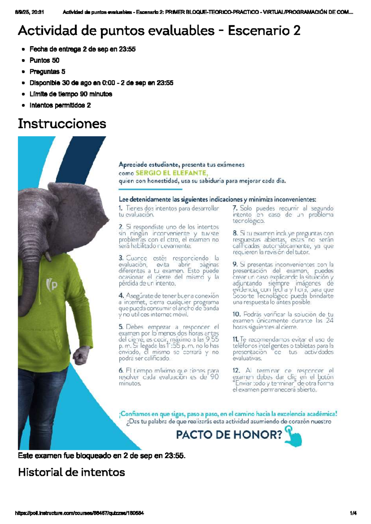 Examen 20:31 Programación de Computadores Escenario 2: Actividad Evaluativa - Studocu