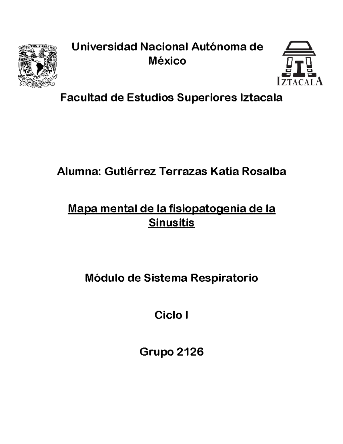 Mapa Mental de la Fisiopatogenia de Sinusitis - Módulo SR 2126 - Studocu