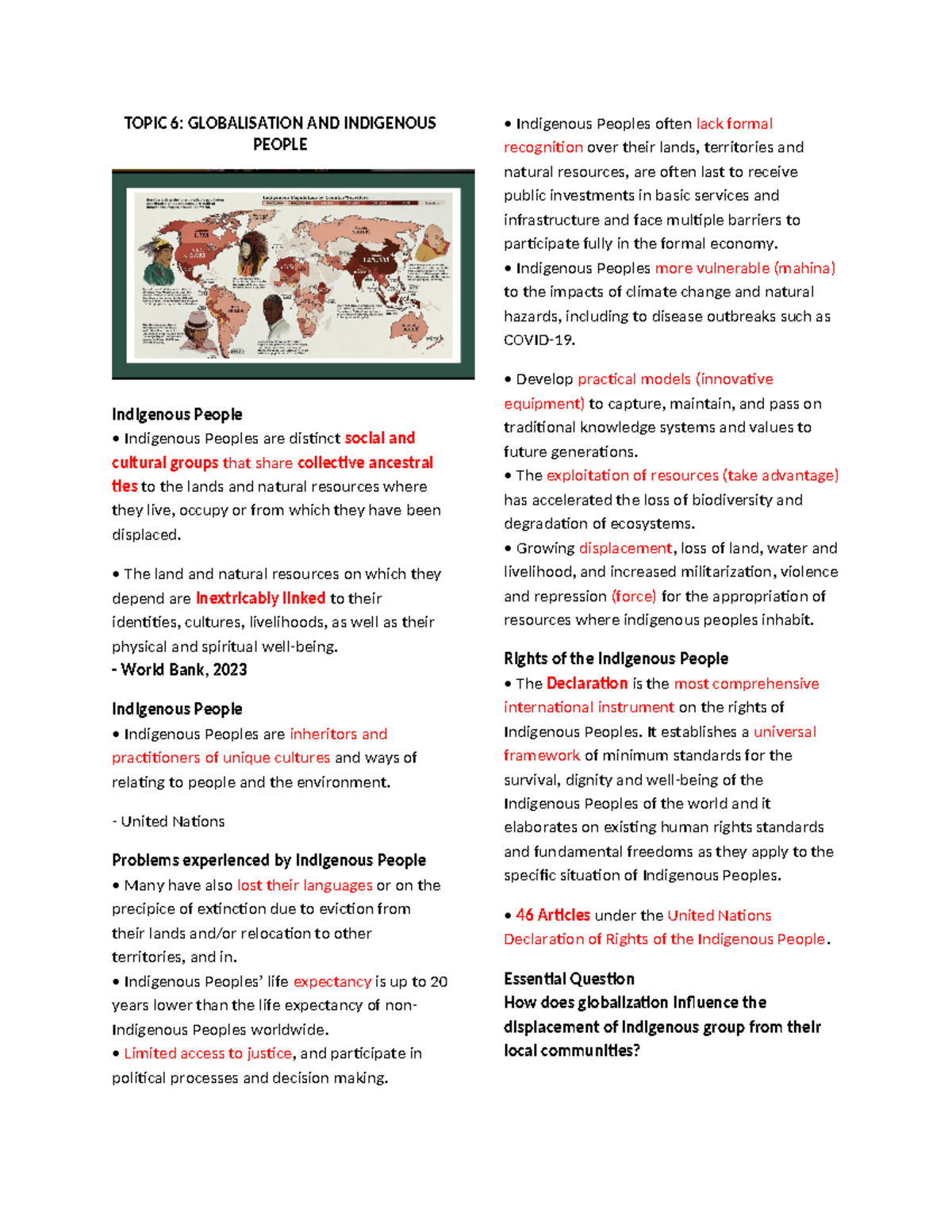 Contemp-WEEK-6 - dhkshdod - TOPIC 6: GLOBALISATION AND INDIGENOUS ...