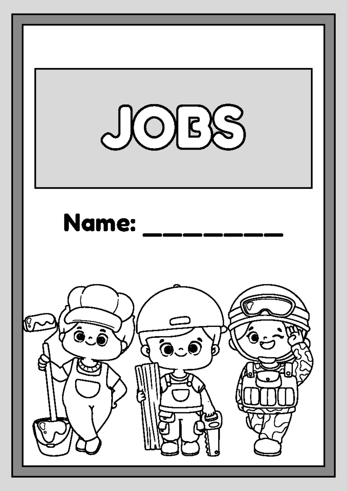 Community Helpers Coloring Activity Worksheet - English language ...