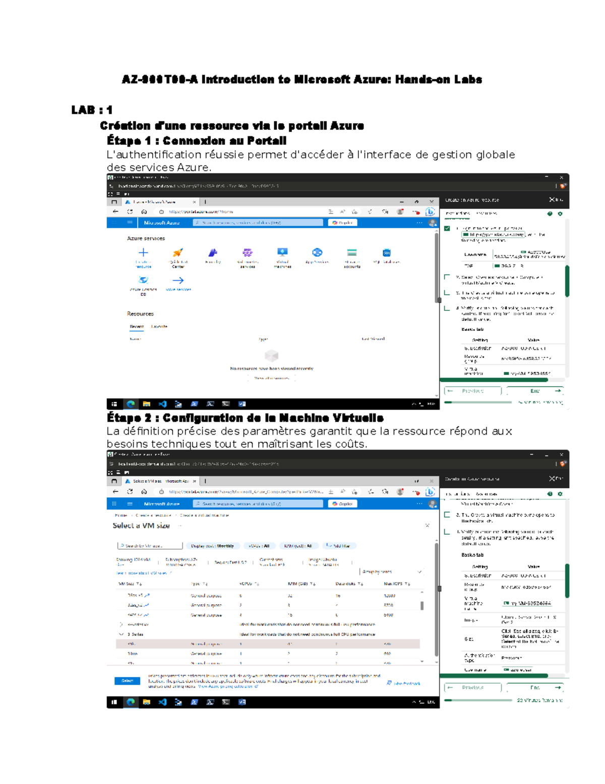 Introduction aux Labs Azure : Création et Configuration des Ressources ...