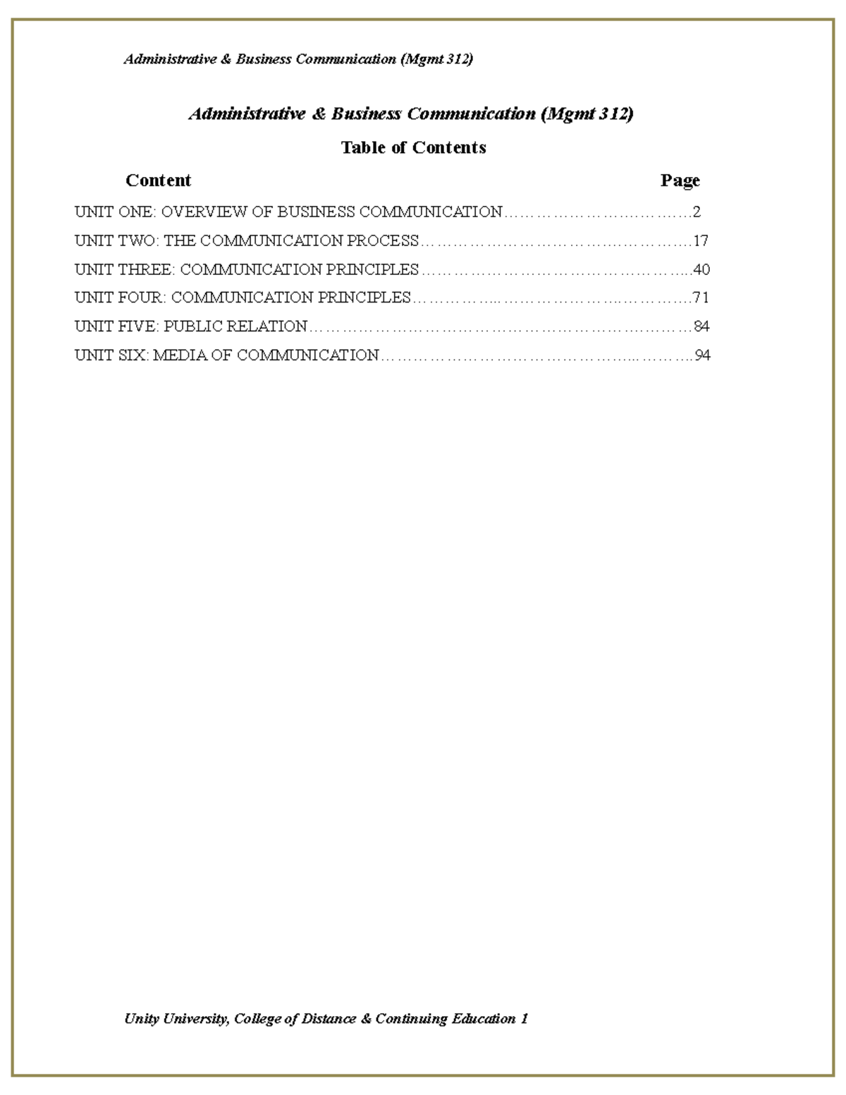 Mgmt 312: Comprehensive Overview of Administrative & Business ...
