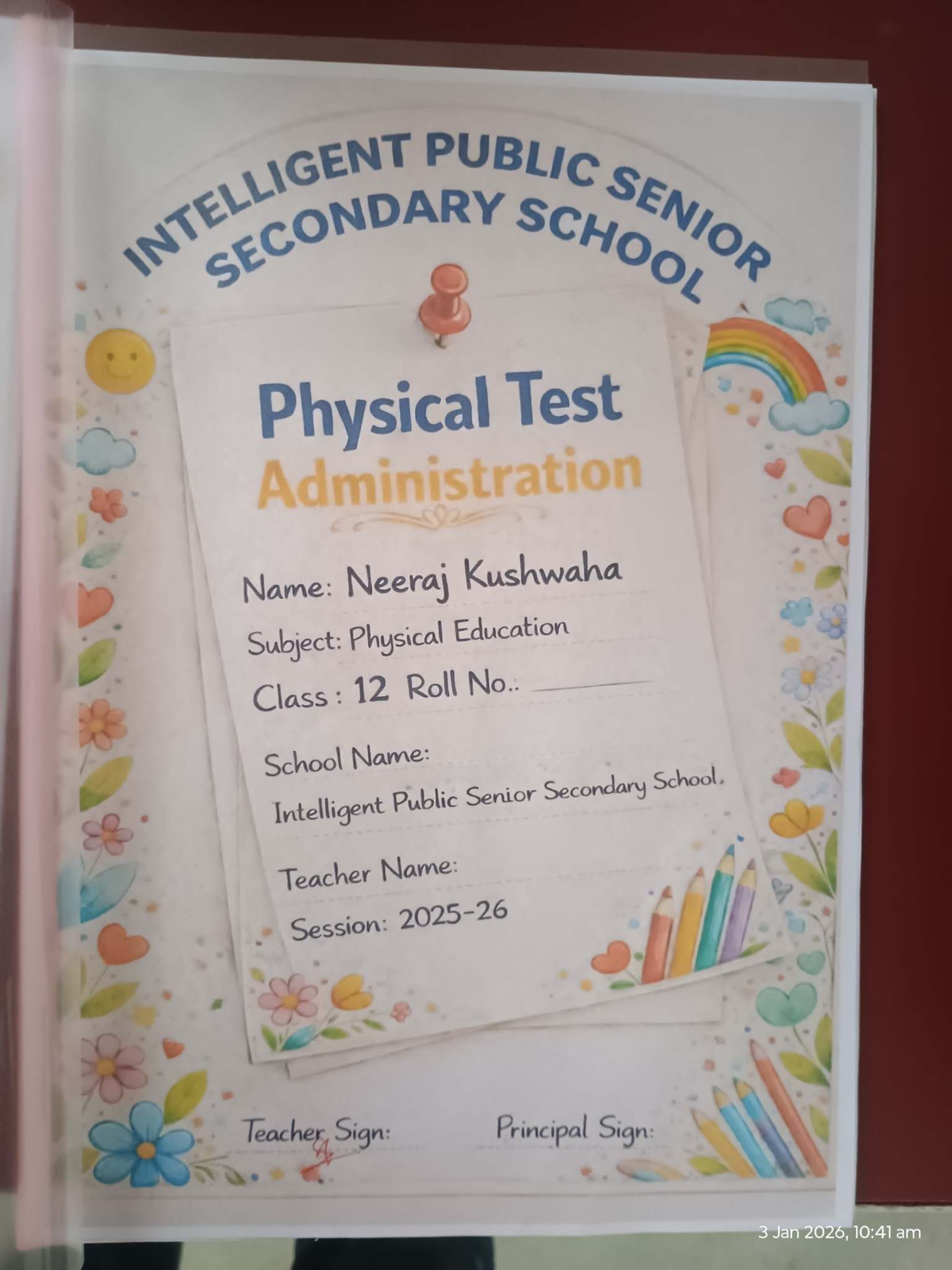 Physical Education Class 12: Fitness Test Administration Guide - Studocu