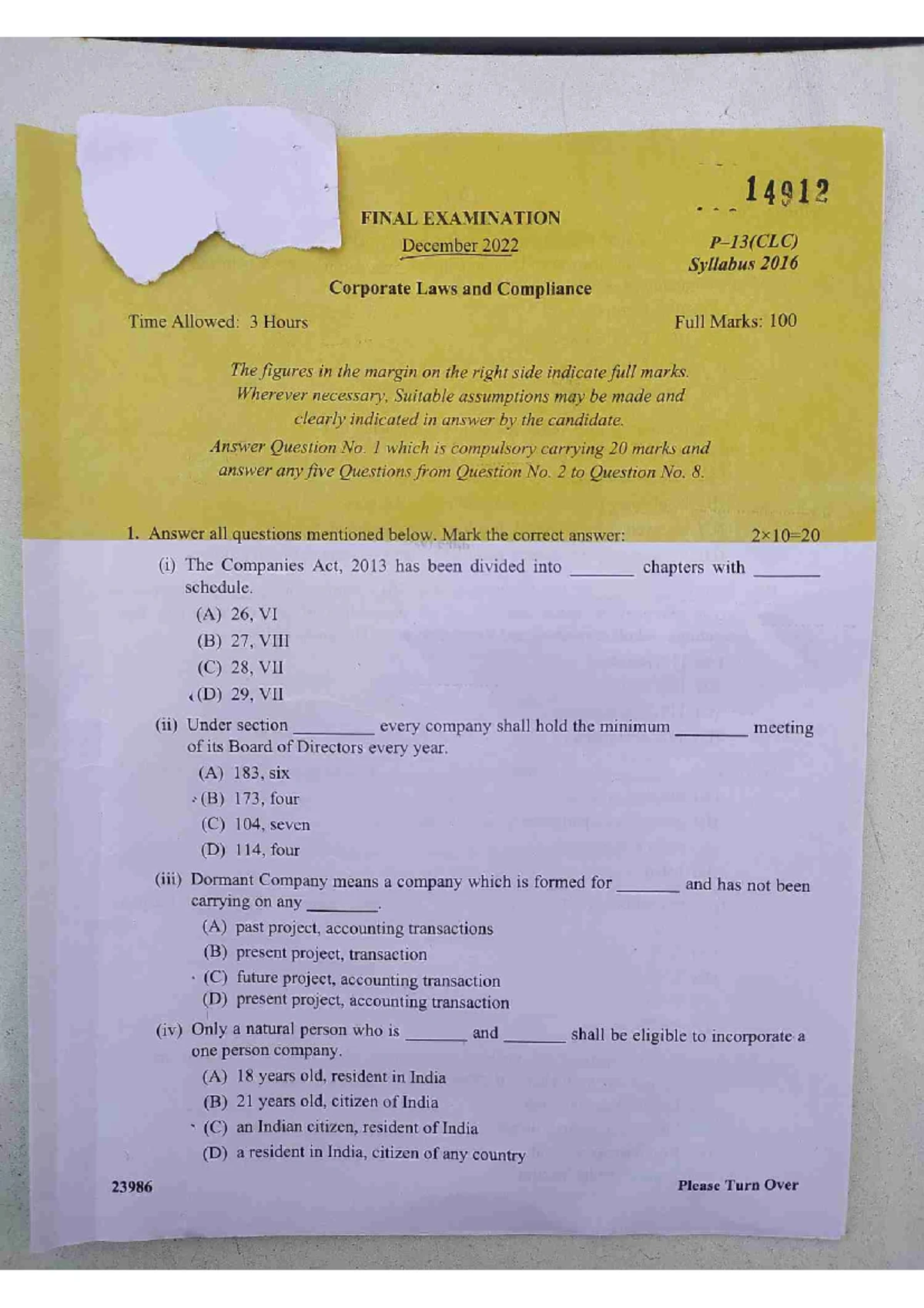 CMA Final Law Question Bank - Question Bank Dear Students, This is a ...