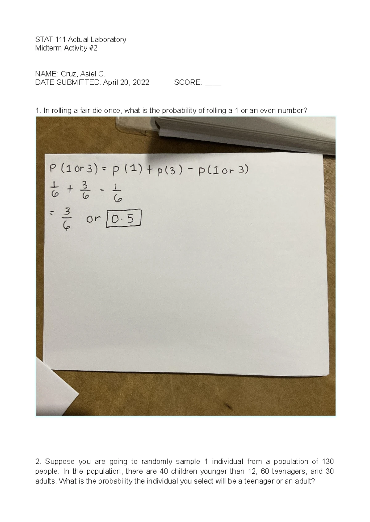 Statistical Treatment - Percentage. It is a proportion of a whole ...