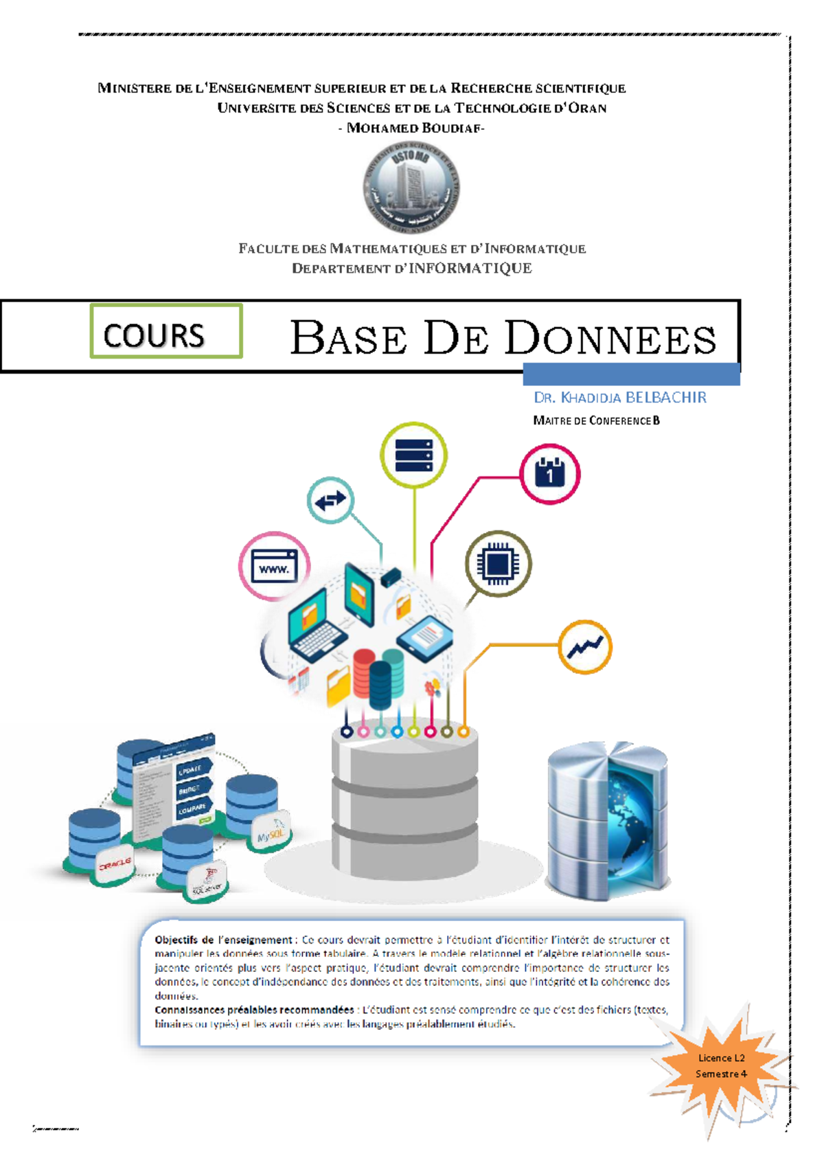 Cours BDD KEB-2026 - Introduction aux Bases de Données pour L2 - Studocu