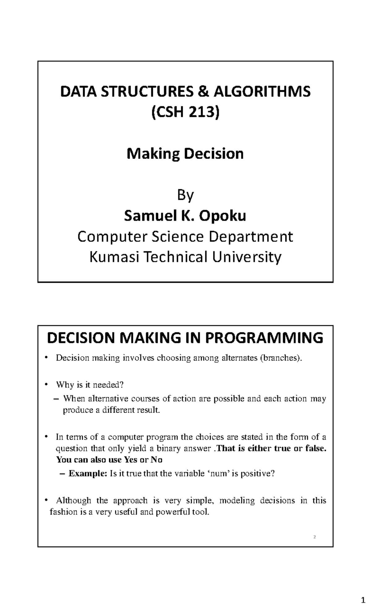 CSH 213 Day 08 - Data structures note for 3rd year Day 08 - DATA ...