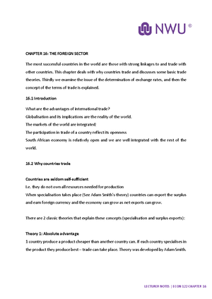 Chapter 3-1 - Lecture notes - Chapter 3: Production, income and ...