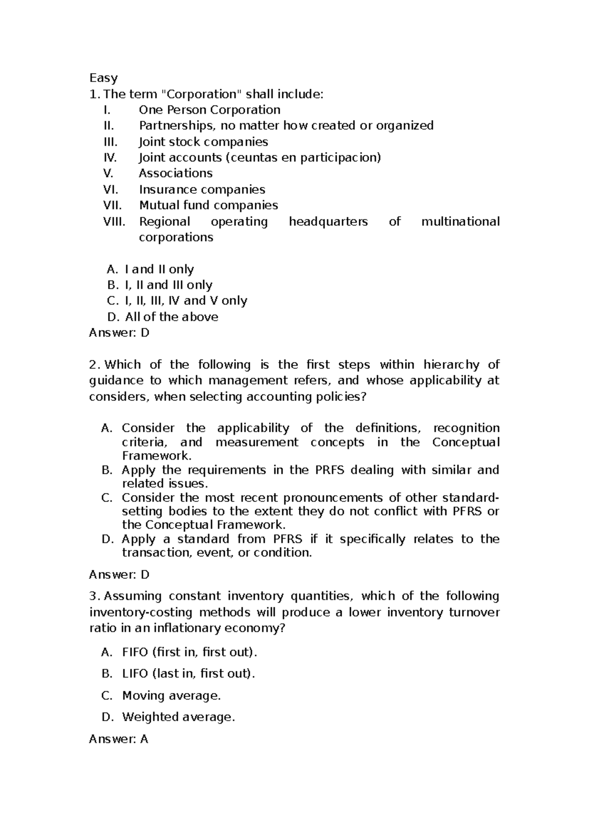 JPIA QUIZ ANSWER KEY - Comprehensive Review - Studocu