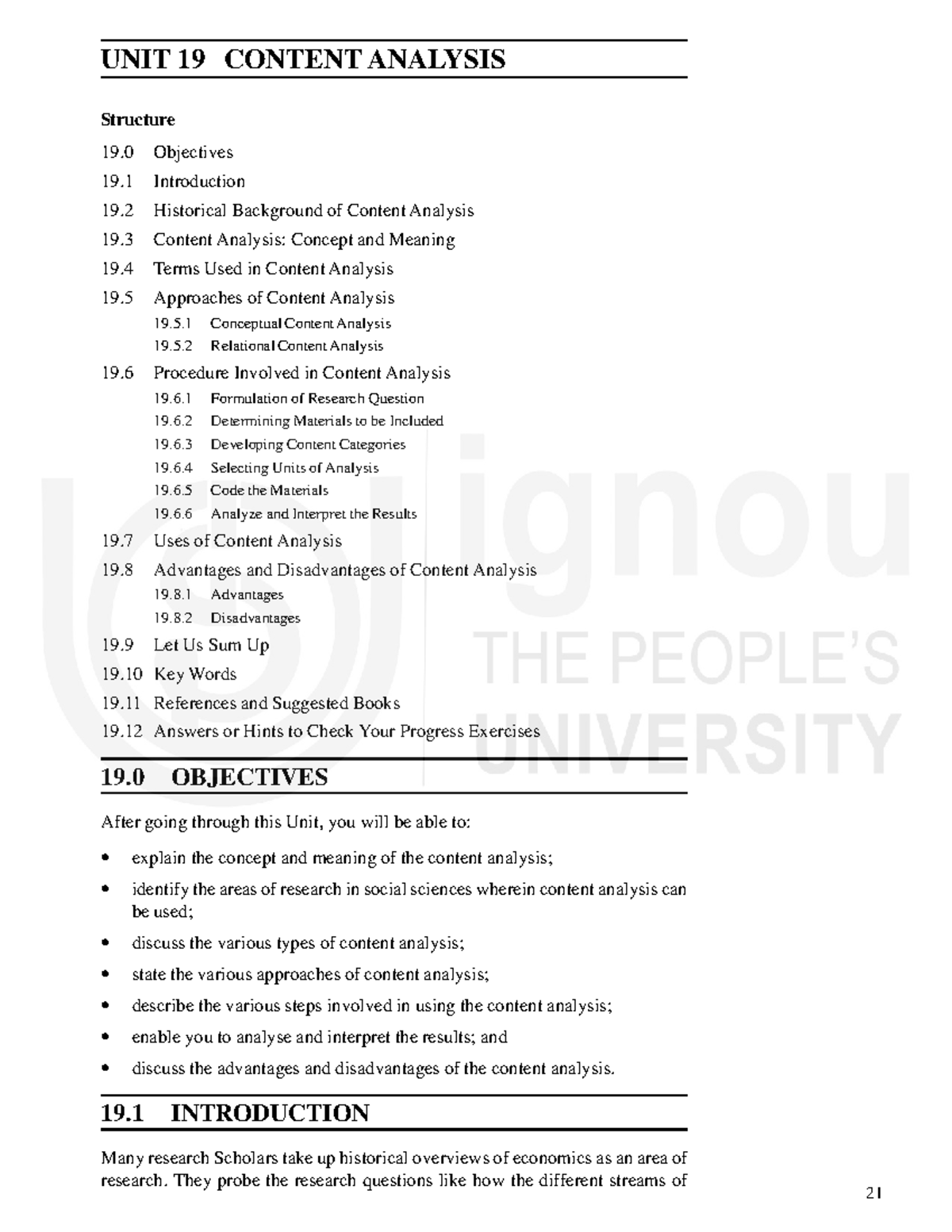 Research Methodologies Exam Notes: Content Analysis (Unit 19) - Studocu