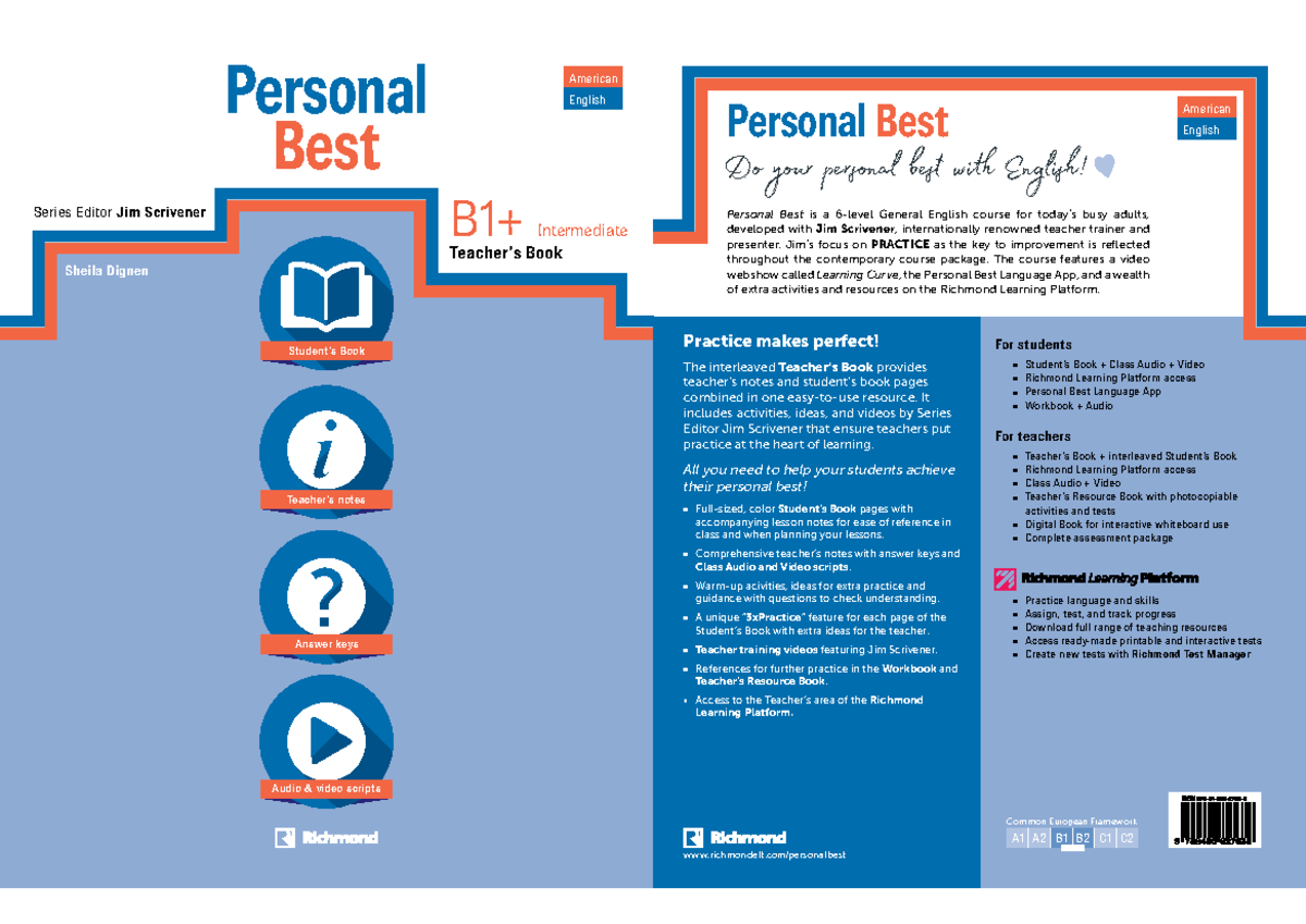 Personal Best B1+ Teacher's Book Overview and Resources - Studocu