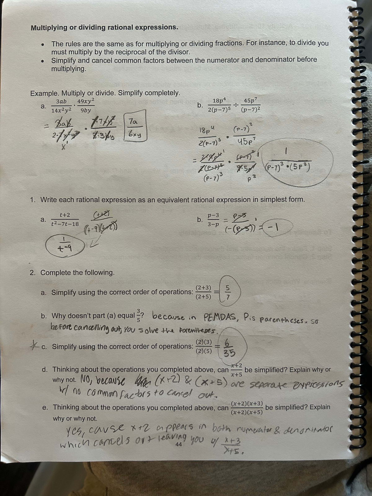 IMG 3099 - Activity 10: Multiplying & Dividing Rational Expressions ...