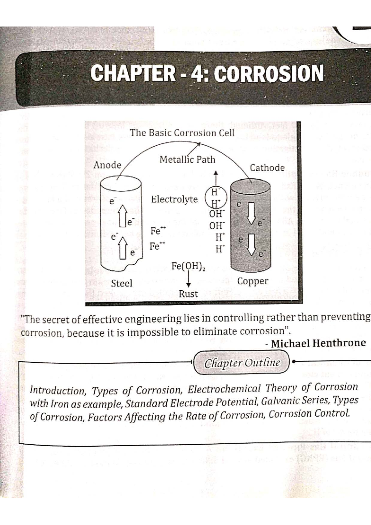 CHAPTER 4: CORROSION - Understanding the Basic Corrosion Cell and Control - Studocu