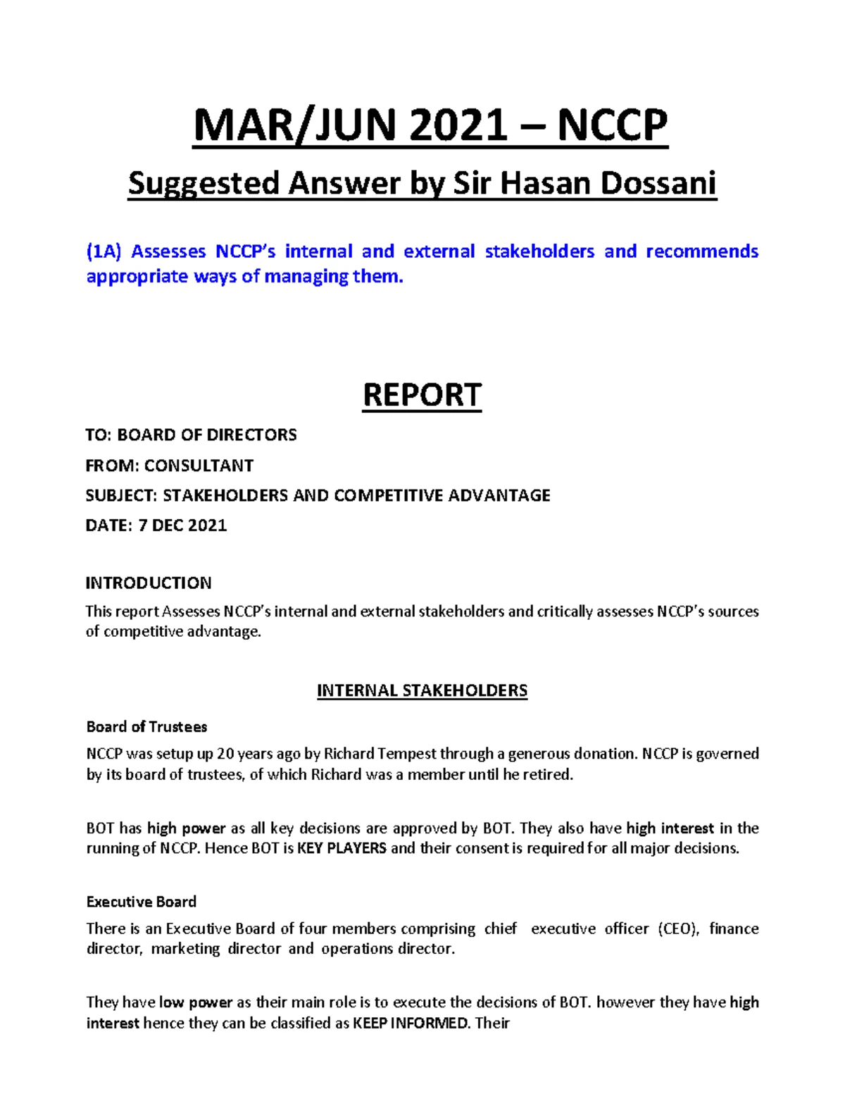 4- NCCP (Mar Jun 2021)- Draft Answer by Sir Hasan Dossani (full ...