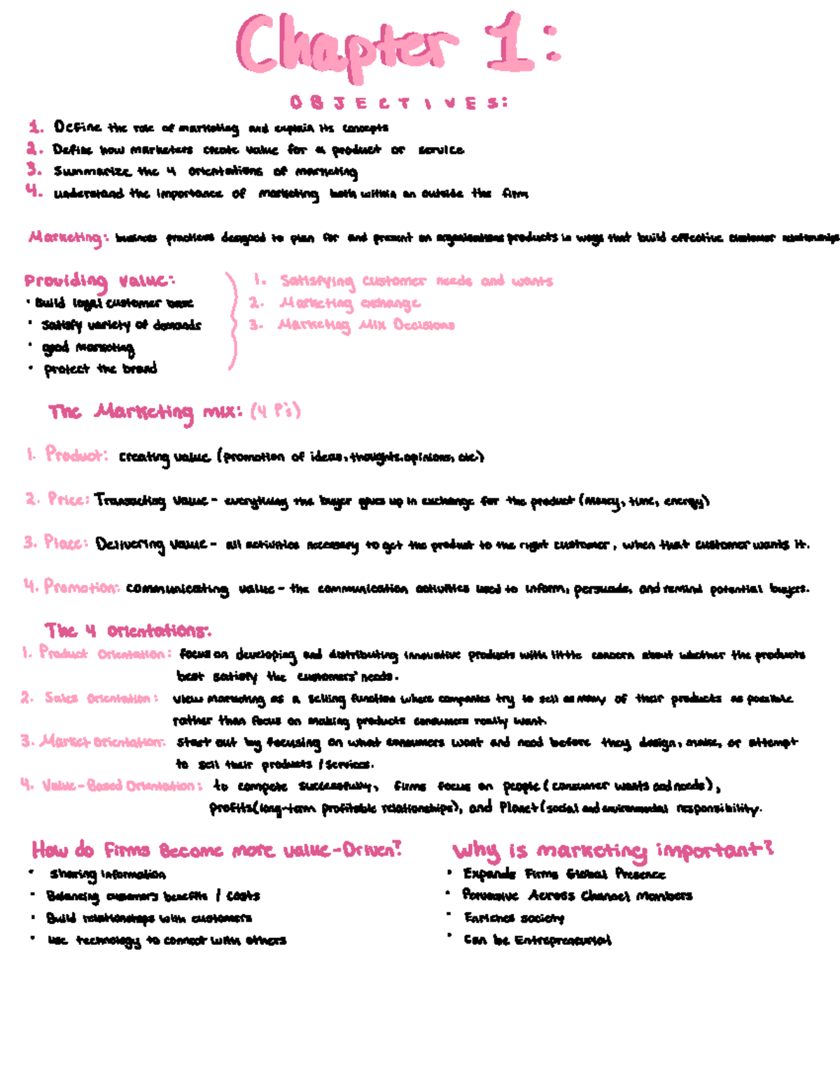 Marketing Chapters 1-10: Key Concepts and Strategies - Studocu