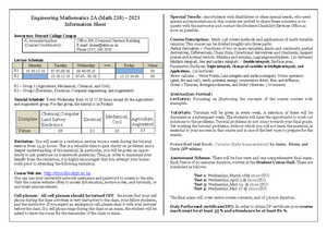 Math 238 Final Exam 2023 - Engineering Mathematics 2A Questions - Studocu